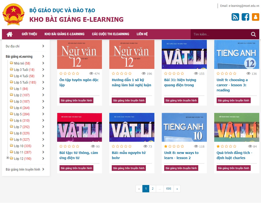 Kho bài gảng eLearning Bộ giáo dục - Trường Tiểu học Chánh Nghĩa